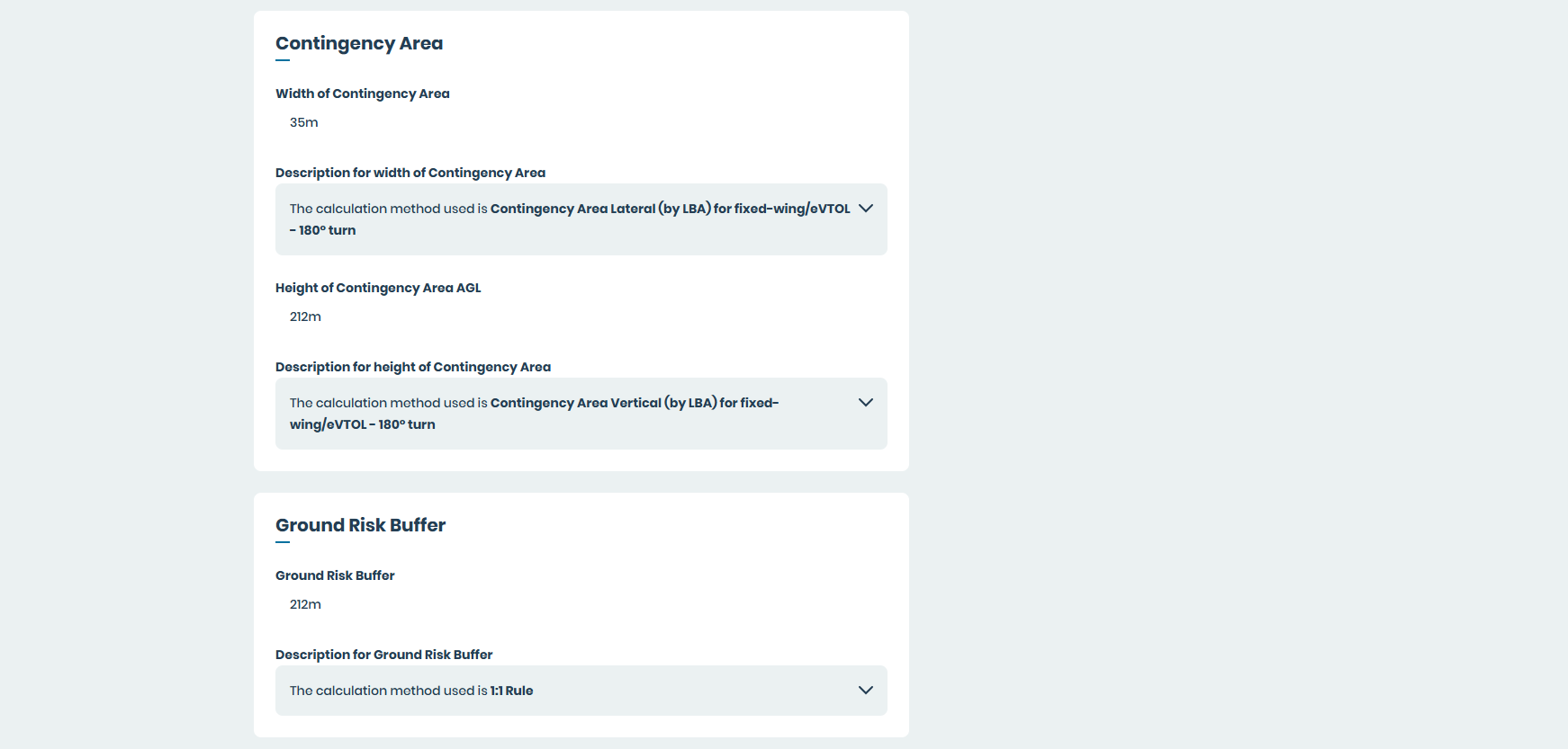 Automatically calculate contingency and buffer zone